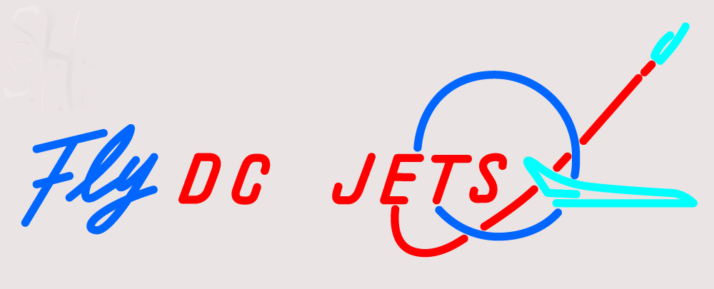 Custom Fly Dc Jets Logo Neon Sign 1 | Neon Signs | Neon Light