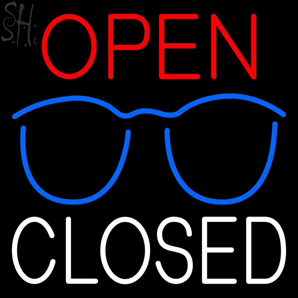 Custom Glasses Open Closed Neon Sign 2 | Neon Signs | Neon Light