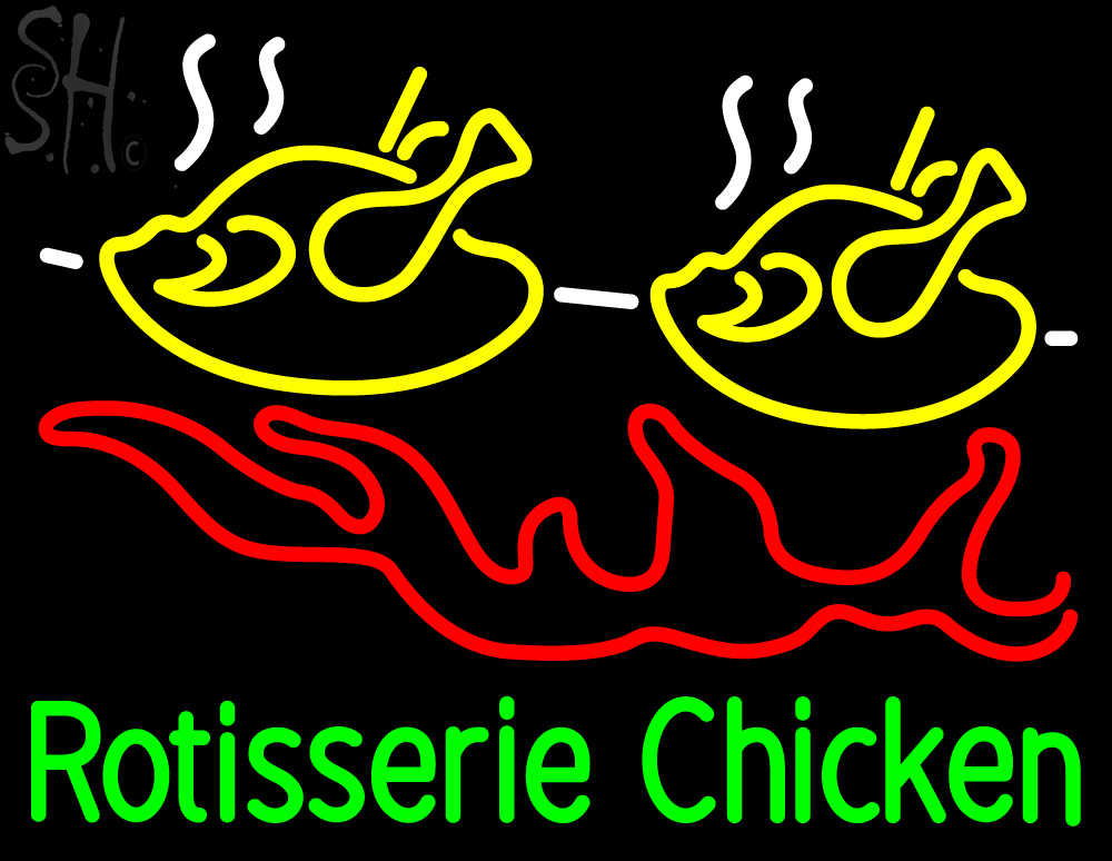 Custom Rotisserie Chicken Neon Sign 1 | Neon Light Custom | Neon Light