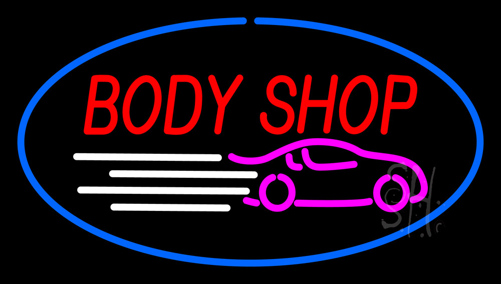 Body Shop Blue Neon Sign | Automotive Neon Signs | Neon Light