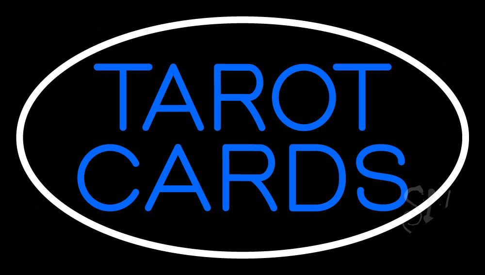 Blue Tarot Cards With Blue Border Neon Sign | Psychic Neon Signs | Neon ...