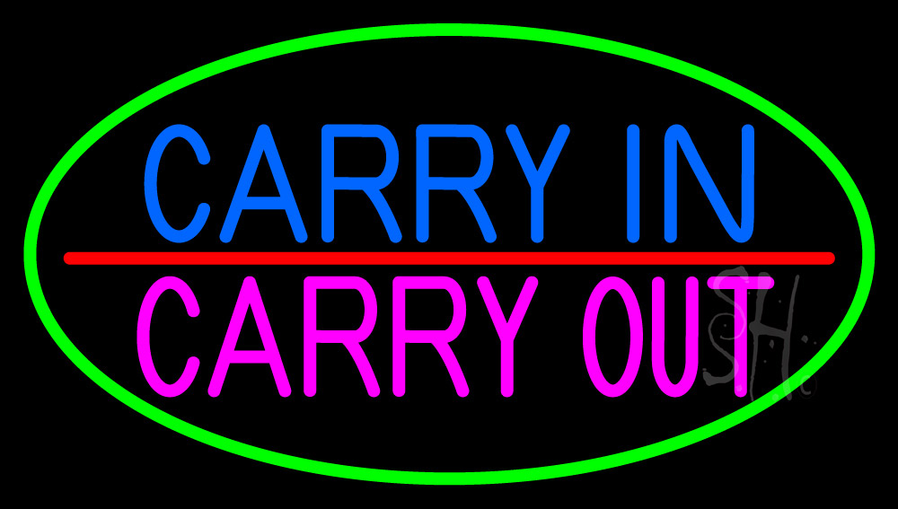 Carry In Carry Out Neon Sign | Restaurant Neon Signs | Neon Light