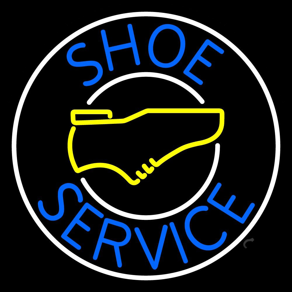 Blue Shoe Service Neon Sign | Shoes Neon Signs | Neon Light