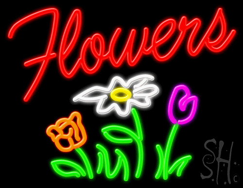 Flowers Neon Sign | Flower Neon Signs | Neon Light