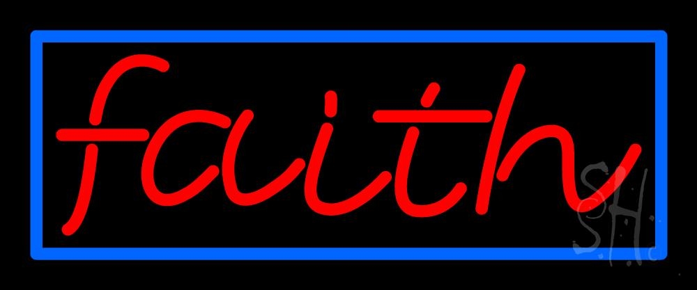 Red Faith Neon Sign | Religious Neon Signs | Neon Light