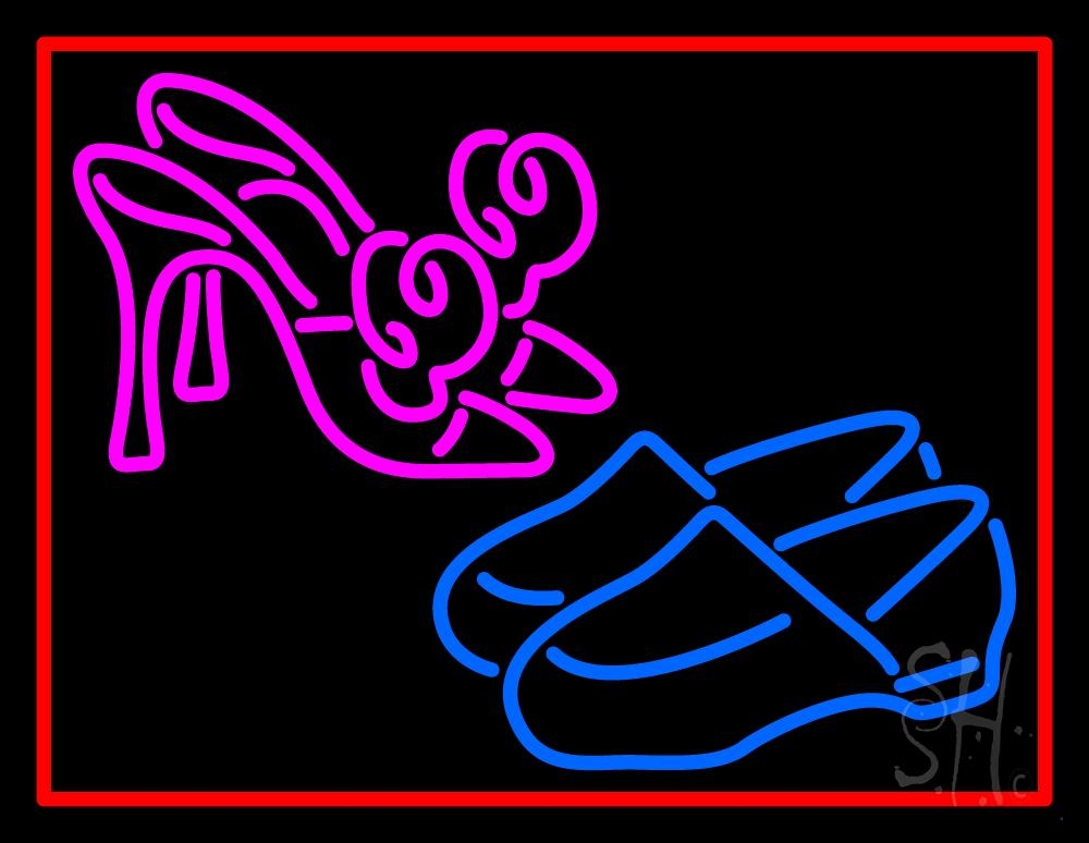 Heels Shoes With Border Neon Sign | Shoes Neon Signs | Neon Light