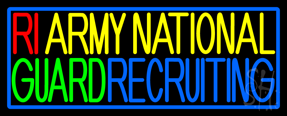 Ri Army National Guard Recruiting Neon Sign | Military Neon Signs ...