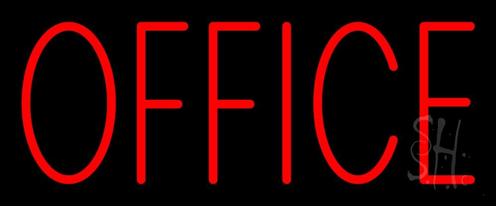 Red Office Neon Sign | Financial Neon Signs | Neon Light