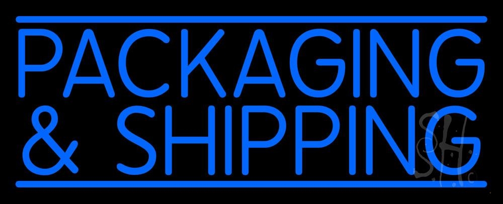 Blue Packaging And Shipping Neon Sign | Shipping Neon Signs | Neon Light