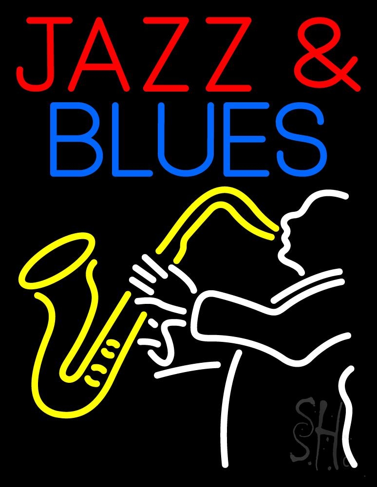 Red Jazz And Blue Blues Neon Sign | Music Neon Signs | Neon Light