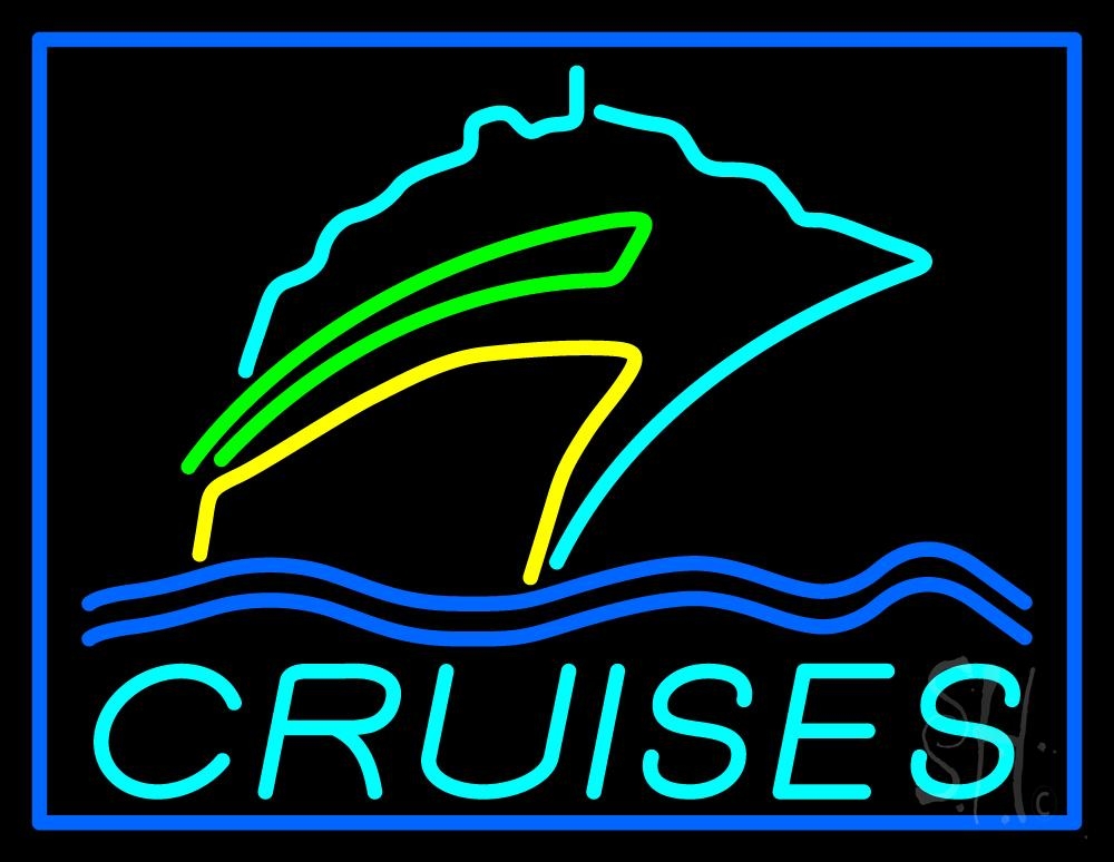 Turquoise Cruises Logo Neon Sign | Travel Neon Signs | Neon Light