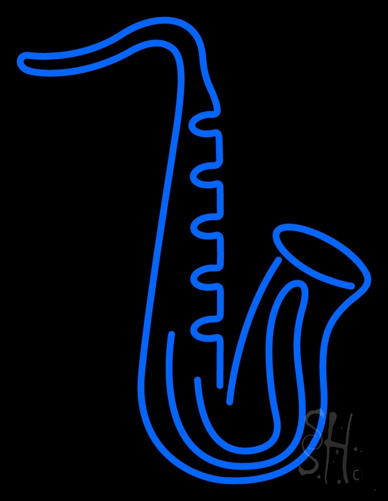 Blue Saxophone Neon Sign | Music Neon Signs | Neon Light