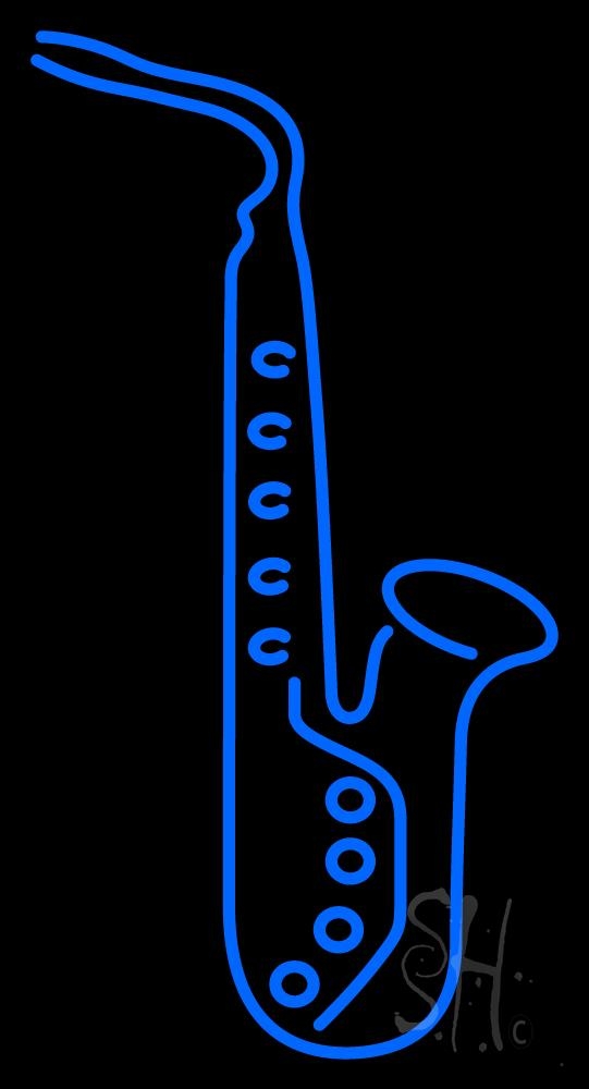 Blue Trumpet Saxophone Neon Sign | Music Neon Signs | Neon Light