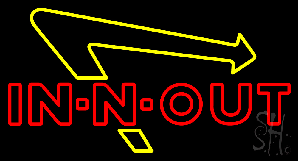 In N Out Burger Neon Sign | Business Neon Signs | Neon Light
