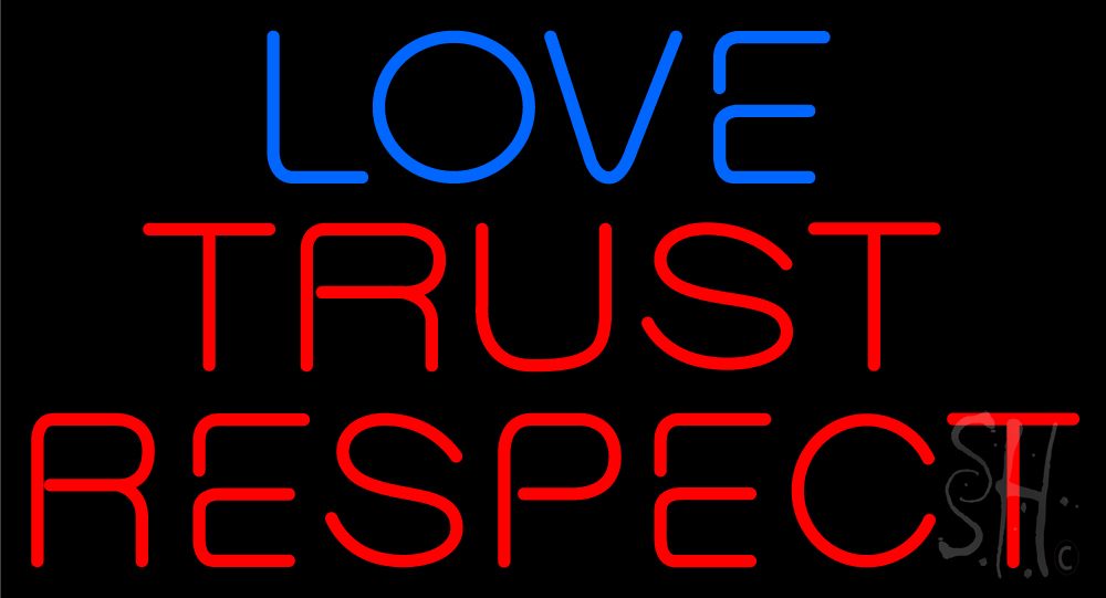 Love Trust Respect Neon Sign | Wedding Neon Signs | Neon Light