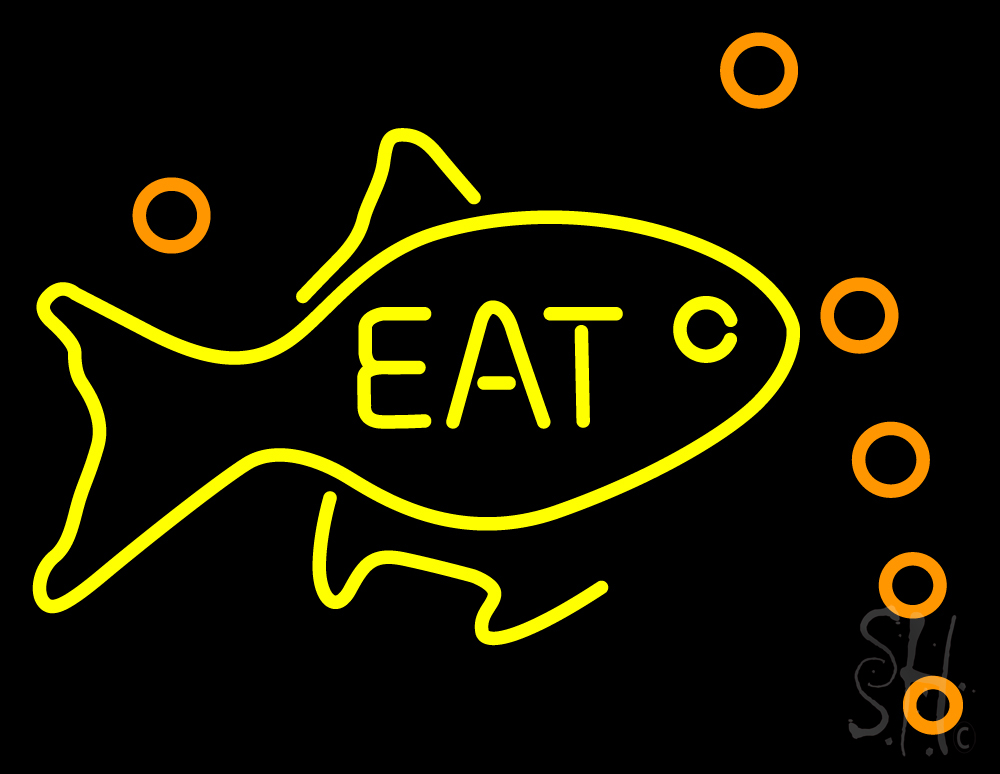 Eat Fish Neon Sign | Restaurant Neon Signs | Neon Light