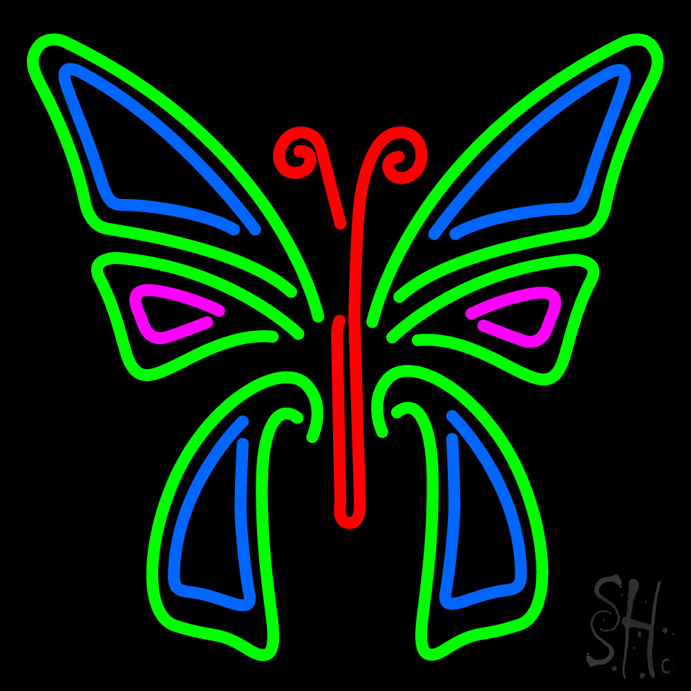Multicolor Butterfly Neon Sign | Animals Neon Signs | Neon Light